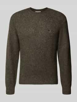 Carhartt Work in Progress Strickpullover mit Logo-Stitching Modell CURTIS