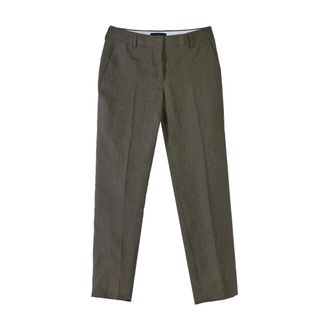 Paul Smith Pantalone Pinces Lino - - Trousers - Damen - Gr&uuml;n - L