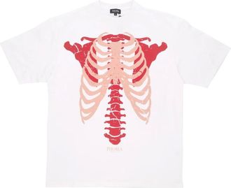Phobia Archive Homme, Tops, Blanc, Taille: L Skeleton Print Tee