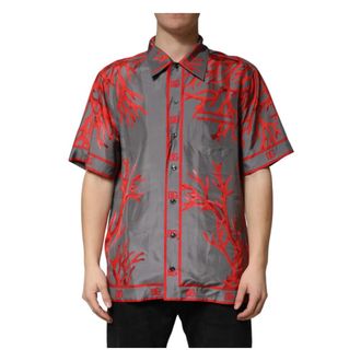 Dolce & Gabbana Corals Kurzarm-Freizeithemd - - Shirts - Herren - Mehrfarbig - 2XL
