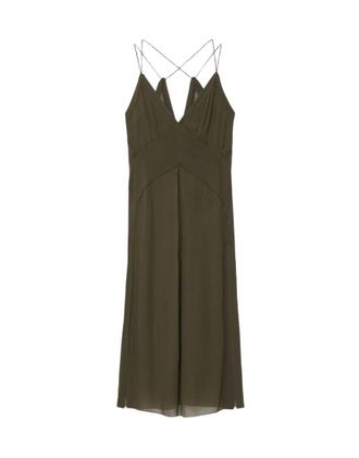 AllSaints Fawn Kleid in gewaschenem Khakigr&uuml;n