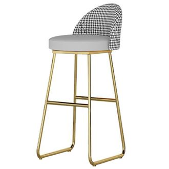 Generic Barhocker mit PU-Lederbezug, hohe Hocker mit R&uuml;ckenlehne und Metallbeinen, Fr&uuml;hst&uuml;cksst&uuml;hle f&uuml;r Bar, Theke, K&uuml;che und gewerbliche Nutzung