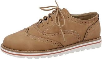 Generic Chaussures &agrave; lacets d&eacute;contract&eacute;es &agrave; bout rond pour femme - &Eacute;l&eacute;gantes - Couleur unie - Respirantes - L&eacute;g&egrave;res et confortables - Pour la marche, le burea