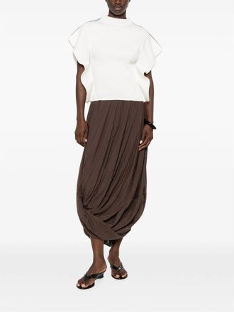 CFCL Ribbed Knit Mock Neck Sweater - White