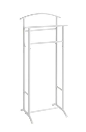 Haku Möbel Herrendiener, weiß, Stahlrohr - Maße: B 48 x H 107 x T 36 cm, Style: Modern