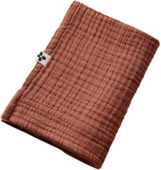 Altobuy OUREA - Serviette de Toilette 50x90cm Gaze de Coton Terracotta