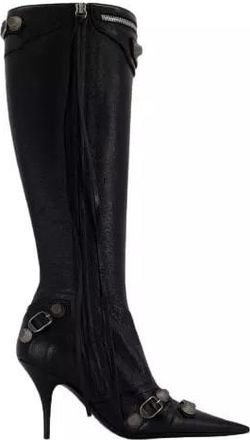Balenciaga Stiefel - Cagole H90 Boots - Leather - Black - Gr. 38,5 (EU) - in Schwarz - f&uuml;r Damen