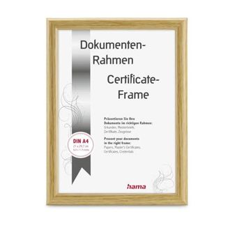 Hama Bilderrahmen Swing, 21x29,7cm (ideal für Urkunden und Dokumente in DIN A4, moderner Kunststoffrahmen, für Hochformat, für Querformat, zum Hinstellen/H
