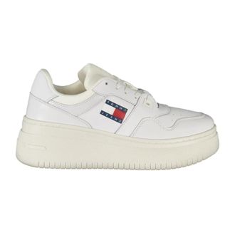 Tommy Hilfiger Sportliche Wei&szlig;e Schn&uuml;r-High-Top-Sneaker - - Shoes - Damen - Wei&szlig; - 40 EU