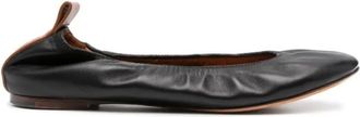 Lanvin Calf Leather Flats - Gr. 36 (EU) - in Schwarz