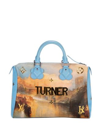 Louis Vuitton Limited Edition Jeff Koons Masters Turner Speedy 30 Tote Bag - Nude