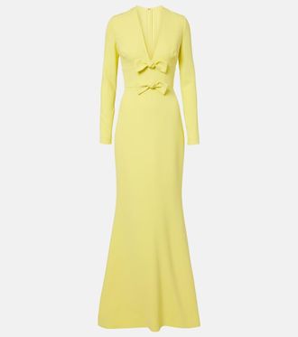 Elie Saab Robe en cady &agrave; noeuds