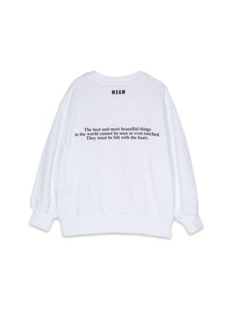 Msgm Cotton Sweatshirt - White
