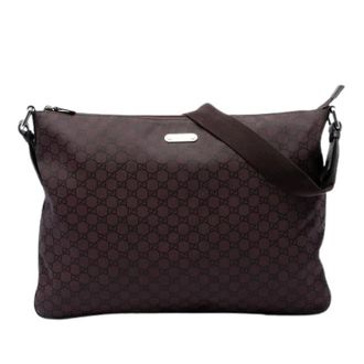 Gucci Sac bandouli&egrave;re en nylon Pre-owned - Femme - Pre-owned - Brun - Taille: ONE Size