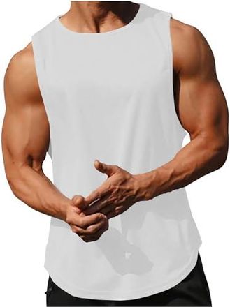 Generic D&eacute;bardeur de sport l&eacute;ger pour homme, couleur unie, &eacute;l&eacute;gant, classique, respirant, confortable, d&eacute;contract&eacute;, sans manches, pour la gym, la course &agrave; pie