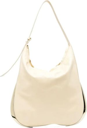 Benedetta Bruzziches Hobo Bags - Structured Handbag With Top Handle And Detachable - Gr. unisize - in Beige - f&uuml;r Damen