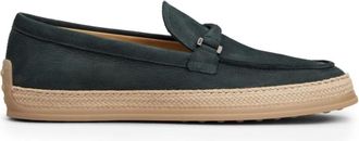 Tod's Homme, Chaussures, Noir, Taille: 42 1/2 EU Mocasin Det Suela Rafia