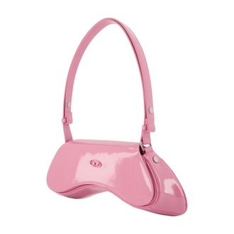 Diesel Womens Play Shoulder Bag - Diesel Synthetic Leather Pink Faux_leather Shoulder-Hobo-Bags