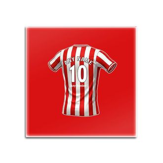 Unigift London TW8 Club Glasuntersetzer, Motiv: Hounslow Football Fan, Rot und Wei&szlig; gestreift, personalisierbar