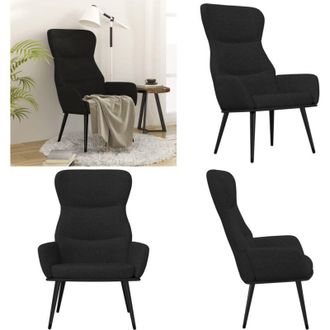 vidaXL Relaxsessel Schwarz Stoff - Sessel - Relaxsessel - Bequemer Sessel - Schwarzer Sessel - Stuhl - Home & Living