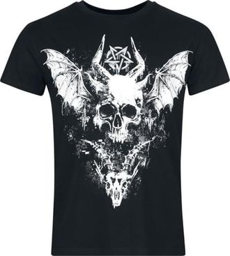 Gothicana by EMP Homme t-Shirt Noir avec Grand imprimé Frontal XL