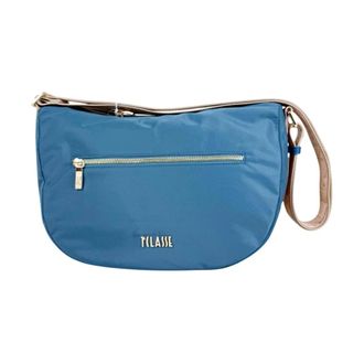 Alviero Martini 1A Classe Femme, Sacs, Bleu, Taille: ONE Size Breeze Nylon Tracolla Mezzaluna Grande