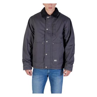Tommy Jeans Baumwoll-Chore-Jacke mit Cordkragen - - Jackets - Herren - Grau - 2XL