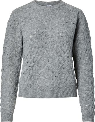 Pieces Pclelou Ls O-Neck Knit Noos Bc