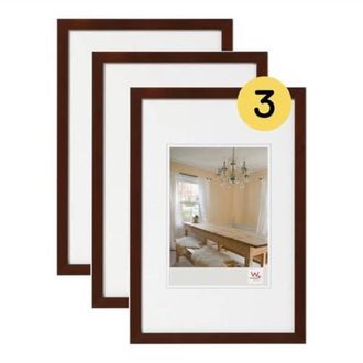 Walther Design Walther Design BP913N3 Peppers Lot de 3 cadres photo en noyer 9 x 13 cm