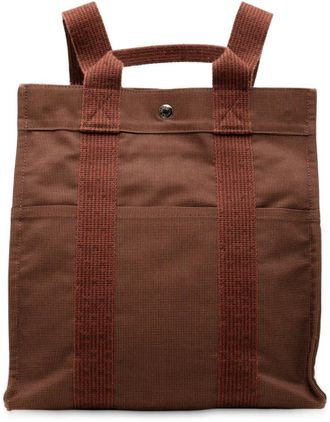 Hermès Rucksäcke - Canvas Herline Backpack PM - Gr. unisize - in Braun - für Damen