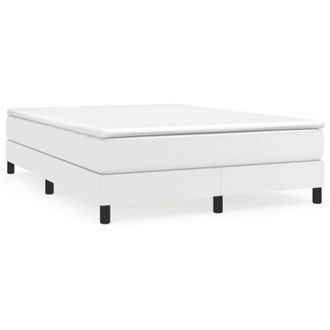 vidaXL Bettgestell Wei&szlig; 140x200 cm Kunstleder Vidaxl