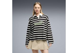 Puma Poloshirt Essentials Elevated No.1 Logo Oversized Rugby Polo Damen