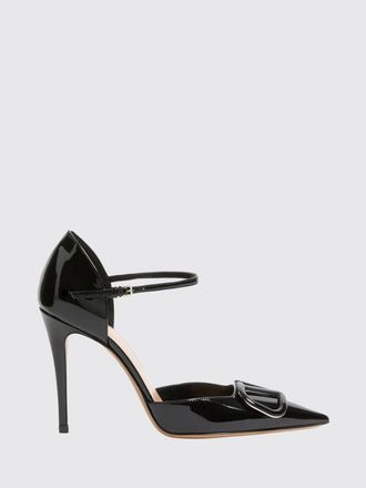 Valentino Garavani Escarpins DOrsay en cuir verni avec talon haut et VLogo