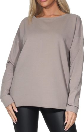 Elbsand Riane Damen Sweatshirt, Rundhalsausschnitt, leicht kastige Schnittform