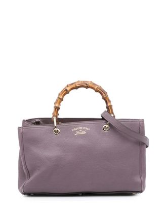 Gucci sac &agrave; bandouli&egrave;re Bamboo Shopper m&eacute;dium (2016-2025) - Violet