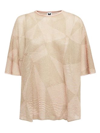 Missoni t-shirt en maille métallisée - Tons neutres