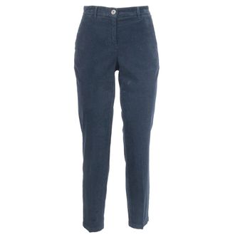 Jacob Cohen Velvet Cordhose Marina Modell - - Trousers - Damen - Blau - M