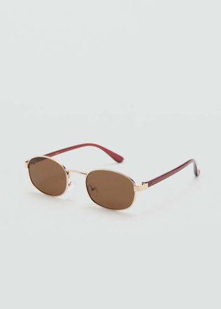 Mango Lunettes de soleil monture m&eacute;tallique or - Femme - Taille unique - MANGO