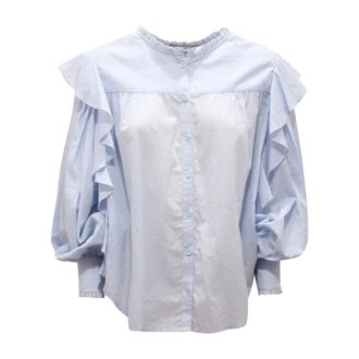 Emma & Gaia Chemise oversize - Femme - Blouses et Chemises - Bleu - Taille: 34 FR
