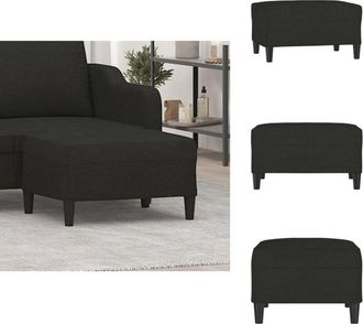 vidaXL Fußhocker Schwarz 70x55x41 cm Stoff - Fußhocker - Schwarzer Hocker - Beistelltisch - Lounge Möbel - Sitzmöglichkeiten