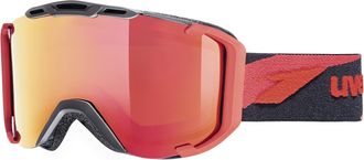 Uvex Skibrille snowstrike LTM, Black/Red Mat, One Size