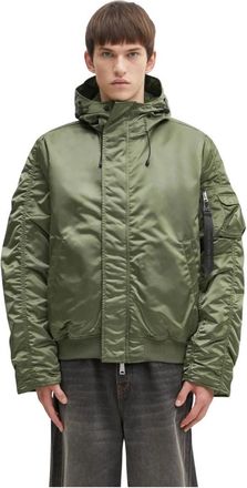 Alpha Industries Blouson Bomber N-2B Base &agrave; Capuche - Homme - Vestes - Vert - Taille: XL