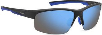 Polaroid Herren PLD 7018/n/s Sonnenbrille, Matt, Schwarz, Blau, 68