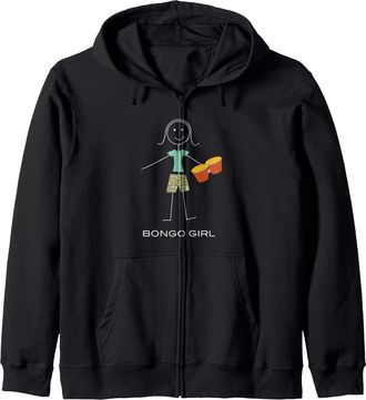 Whyitsme Design Lustige Frauen Bongo, M&auml;dchen Musiker Geschenke Kapuzenjacke
