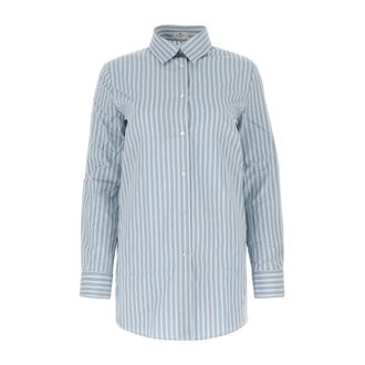 Etro Femme, Blouses et Chemises, Bleu, Taille: 36 FR Chemise en popeline brod&eacute;e