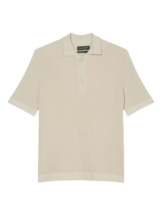 Marc O'Polo Geripptes Poloshirt - Nude