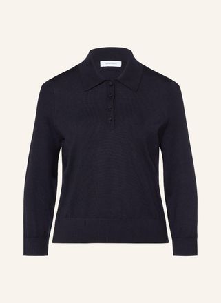 Darling Harbour Darling Harbour Strick-Poloshirt Mit 3/4-Arm blau