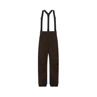 Moncler Gef&uuml;tterte Cord-Skihose mit Latz - - Sport - Herren - Braun - L