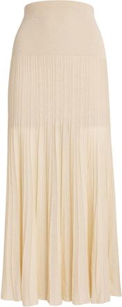 Isabel Marant Crepe Pleated Knit Midi Skirt Size S