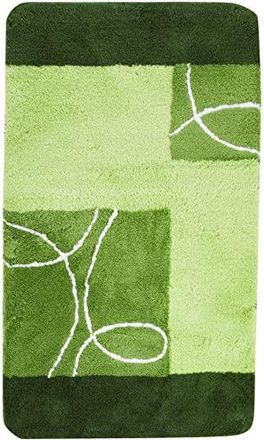 Kleine Wolke Badteppich Curly gr&uuml;n 70 x 120 cm